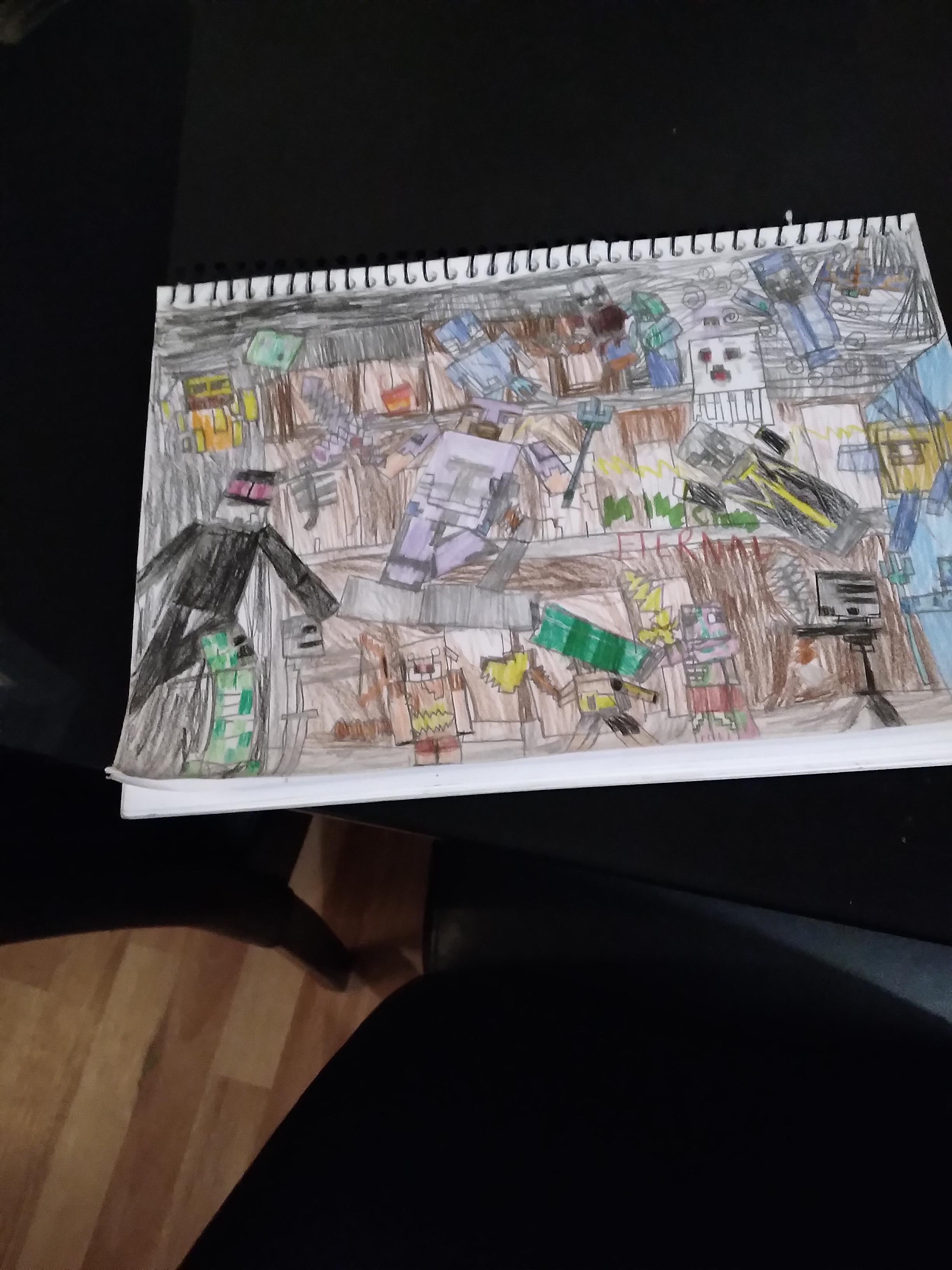 A doom enternal+minecraft fan art | Scrolller