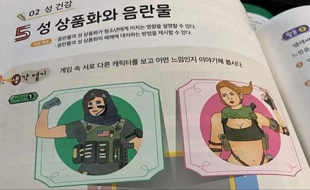 A Korean ethics textbook has a picture of Valkyrie, as a perfect example for not including any ...