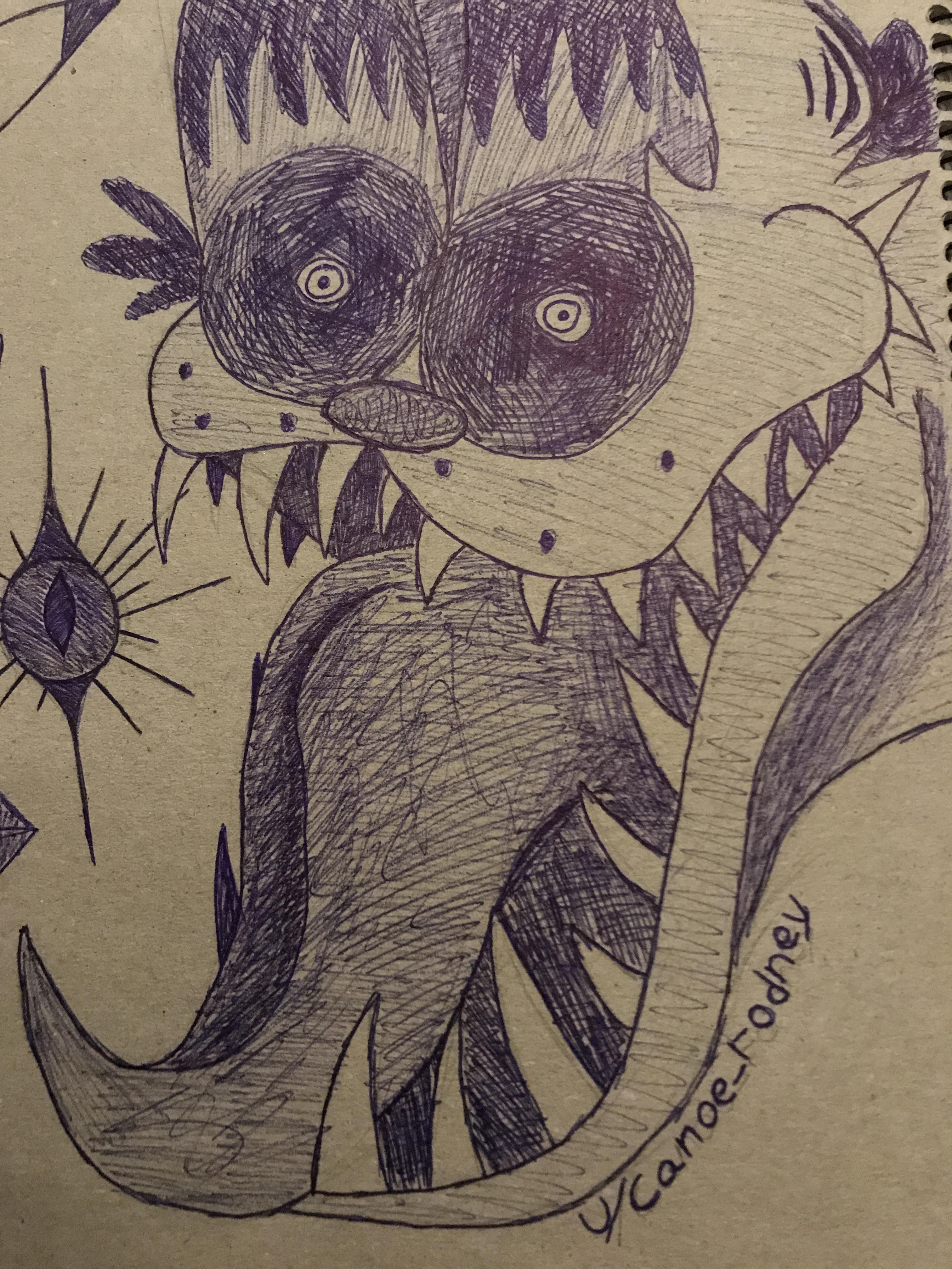 A little doodle during class. | Scrolller