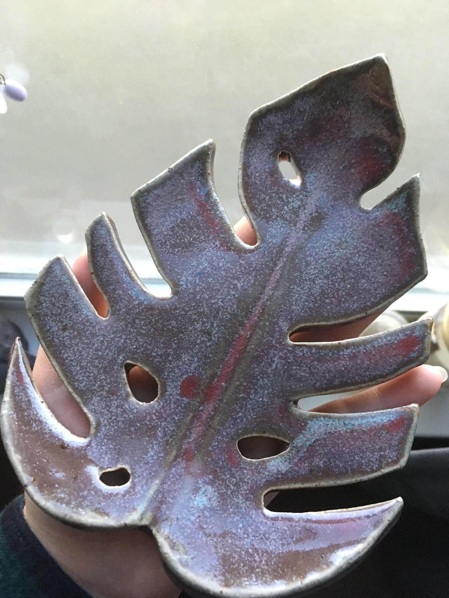 a monstera leaf plate i made! | Scrolller