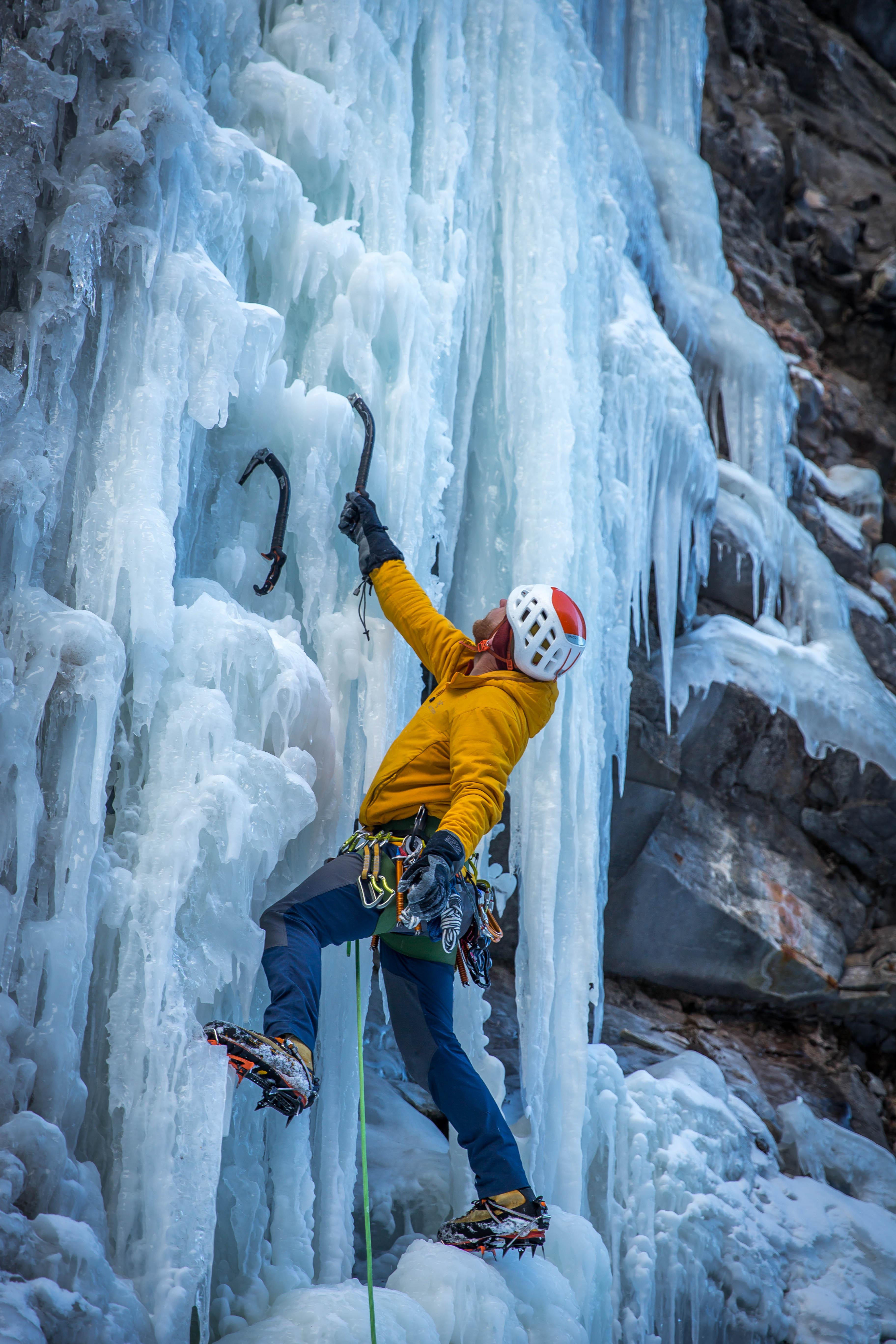 A picture i took of my friend climbing some funky ice | Scrolller