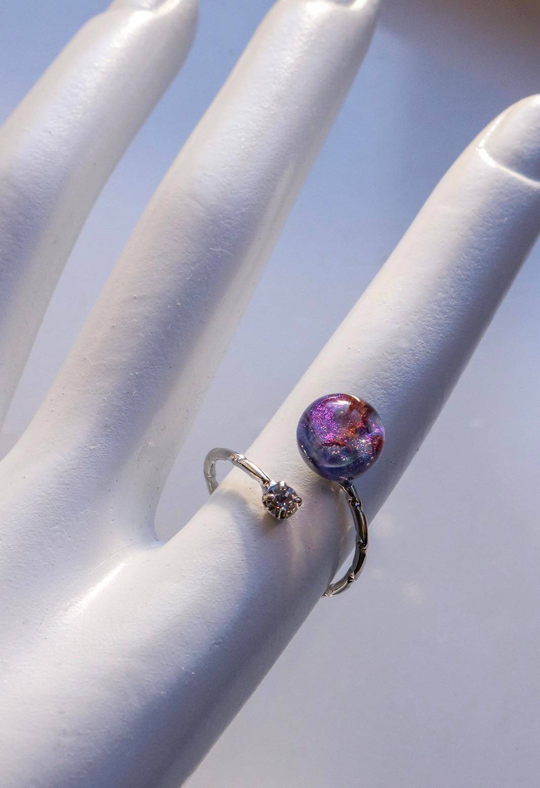 A picture of one of the mini-galaxy rings I made this weekend! | Scrolller