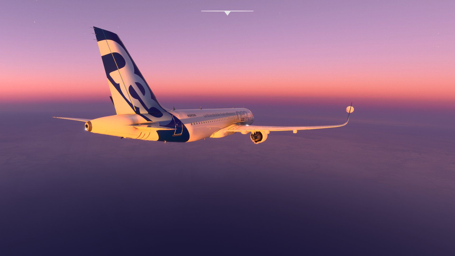 A picture of the Airbus flying over the North Sea in Flight simulator. Amazing game. | Scrolller