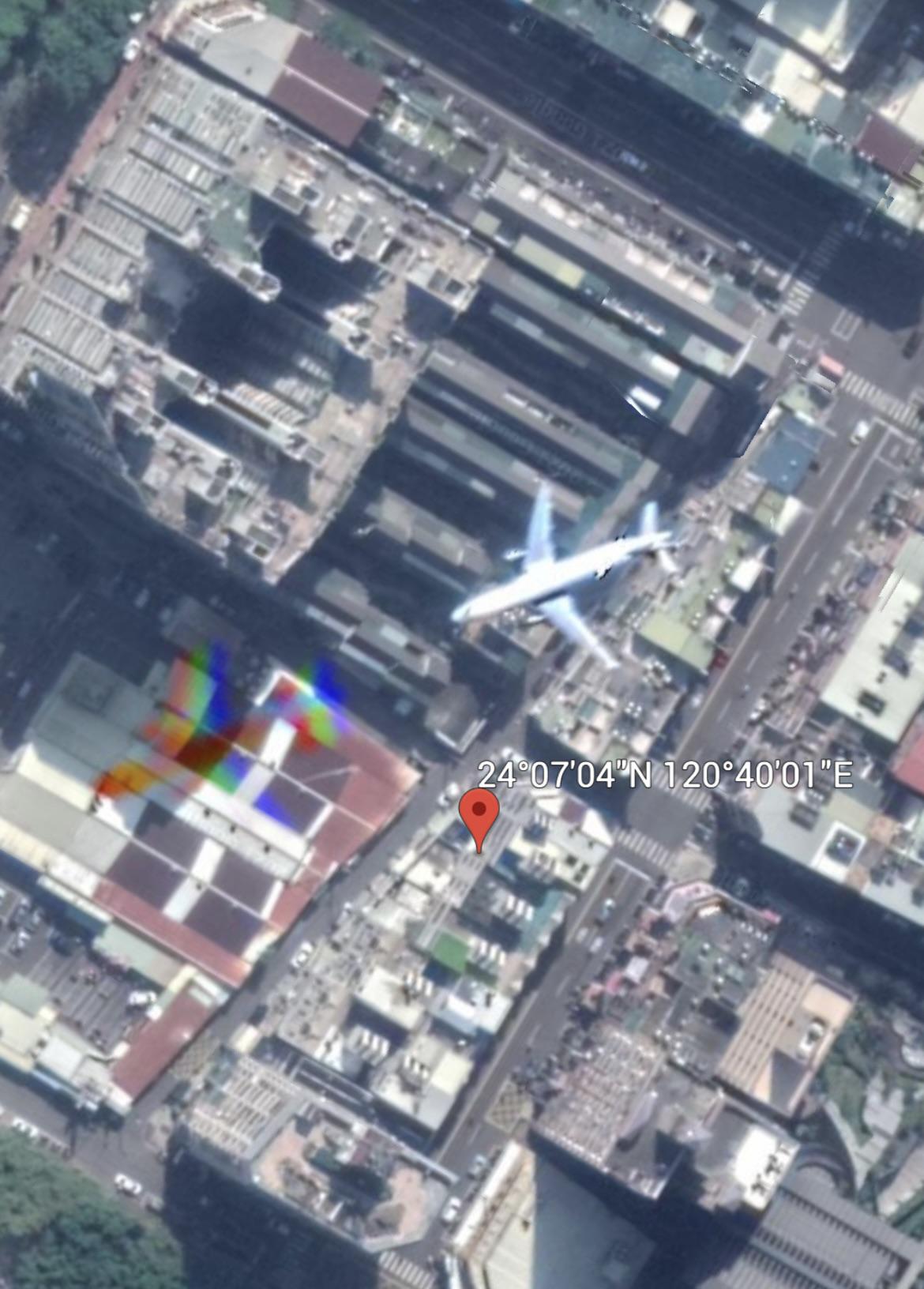 A plane captured mid air on google earth | Scrolller