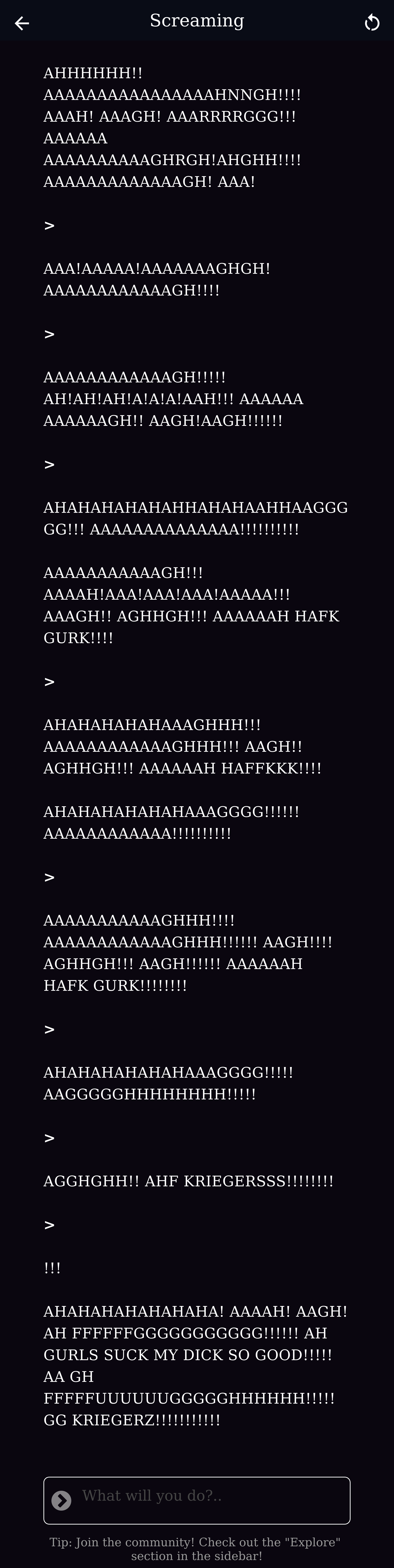 A prompt about screaming took an NSFW turn at the very last possible moment | Scrolller