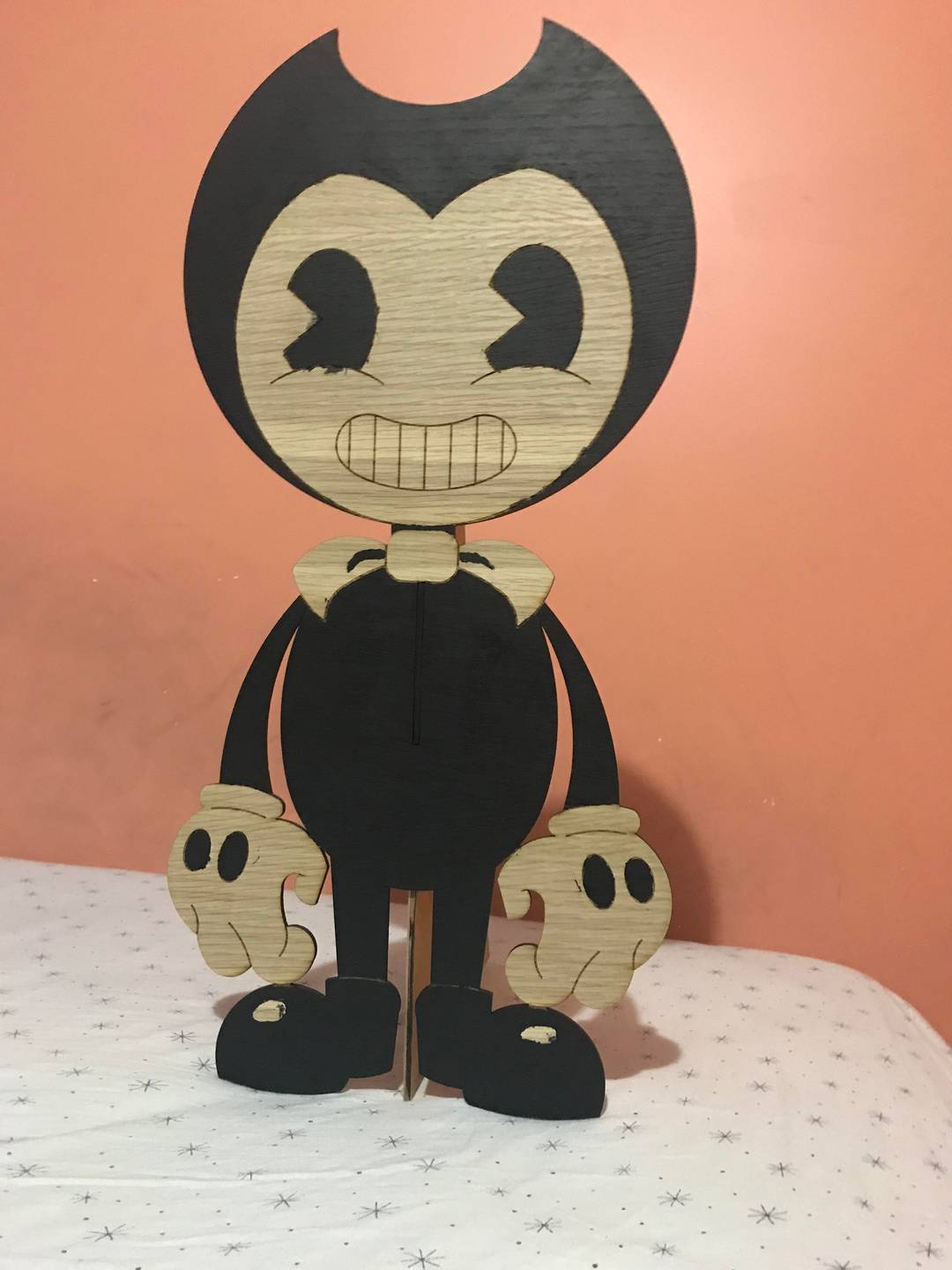 A real-life Bendy cutout my friend made for me. | Scrolller