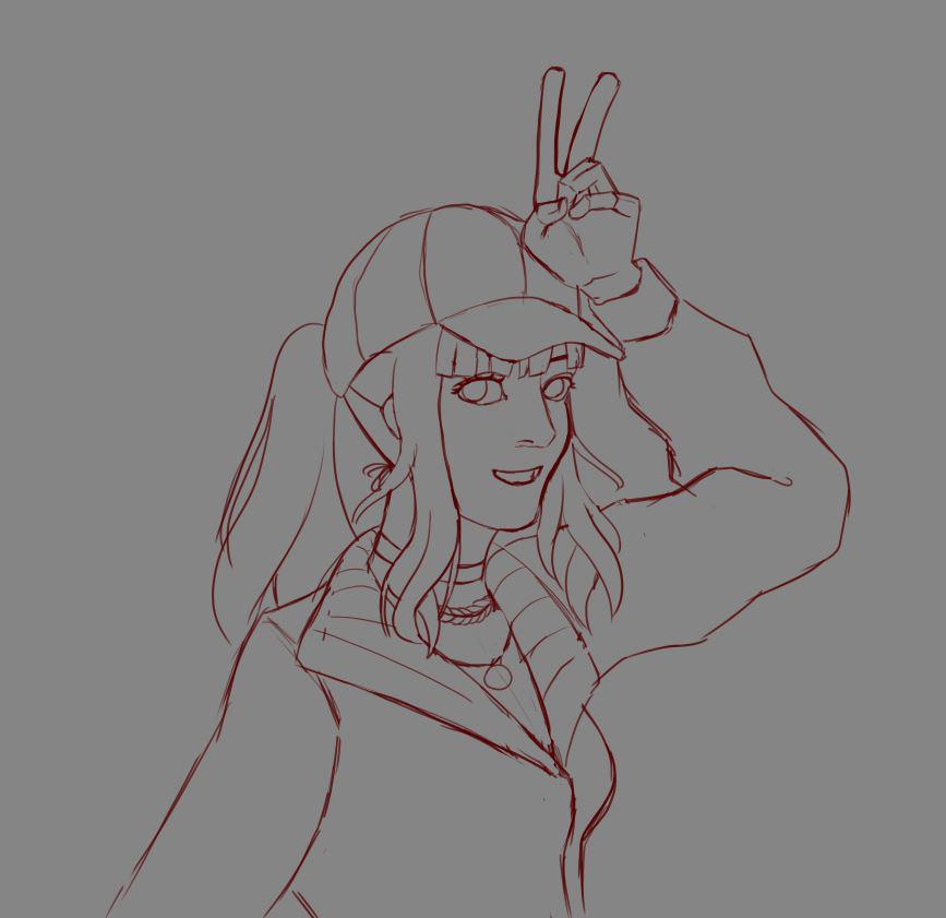 A rough sketch of mori calliope. hopefully this turns out well once i fully paint it | Scrolller