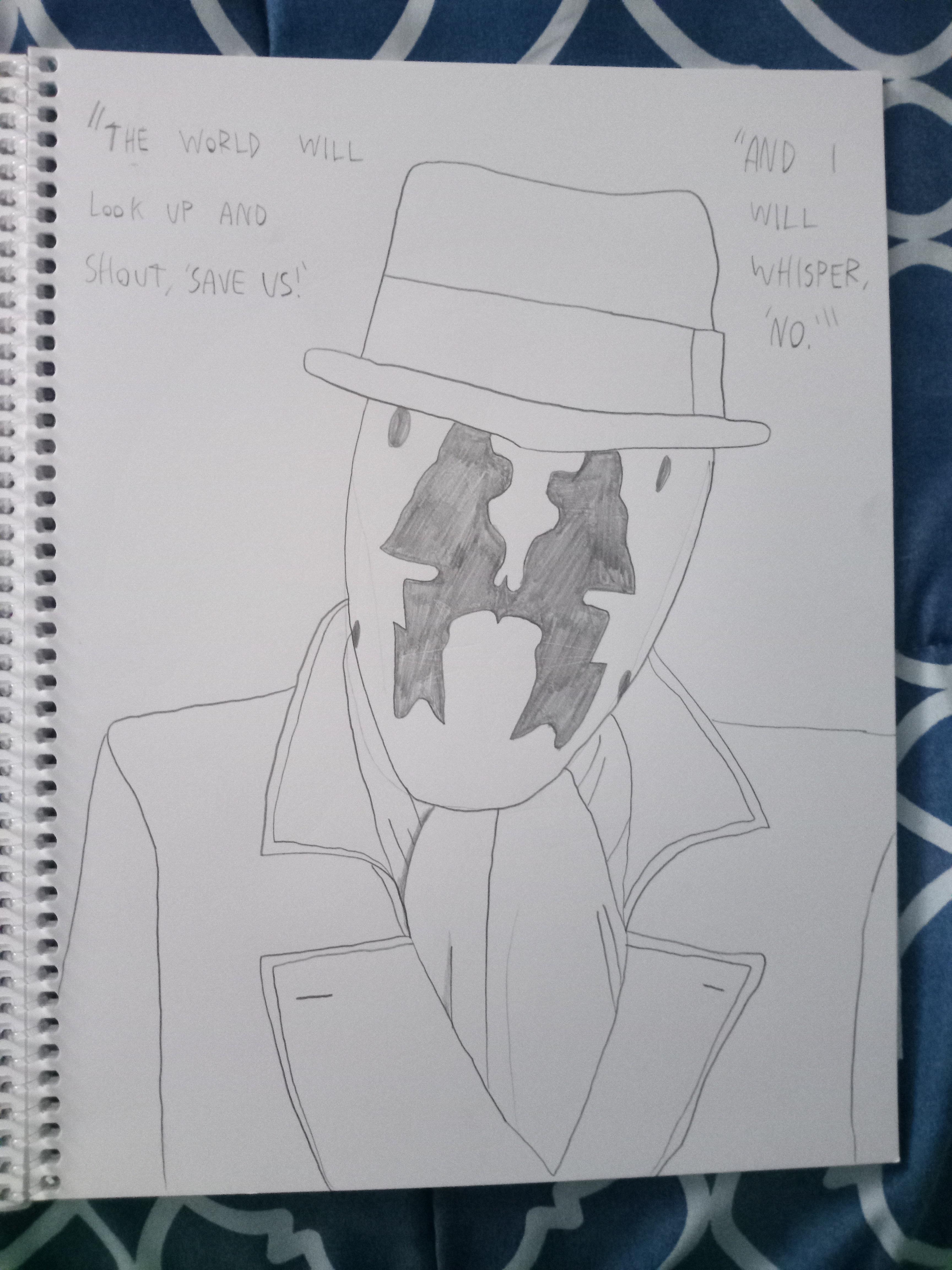 A sketch of Rorschach that I'm working on | Scrolller