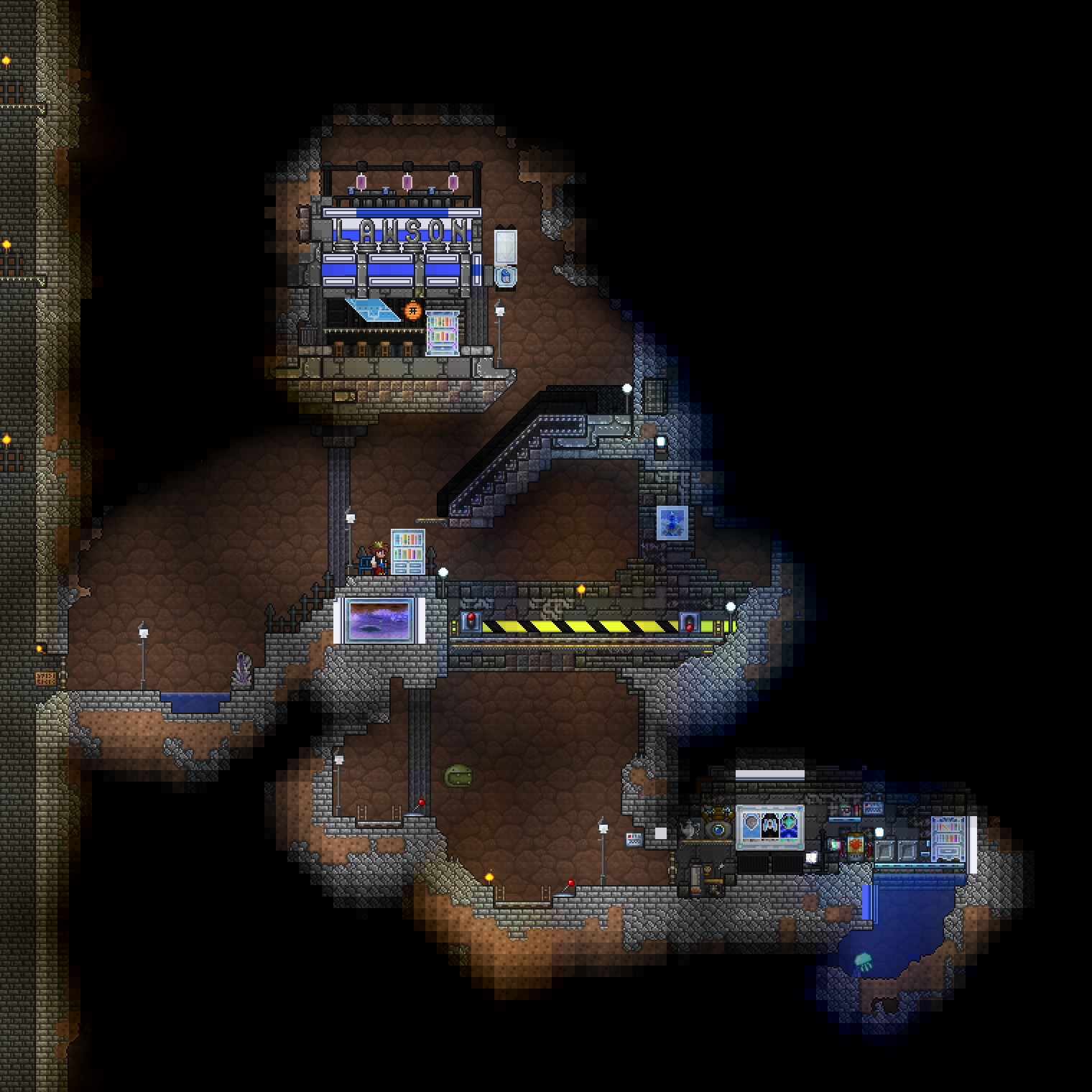 A tiny underground station/ base that I built today. | Scrolller