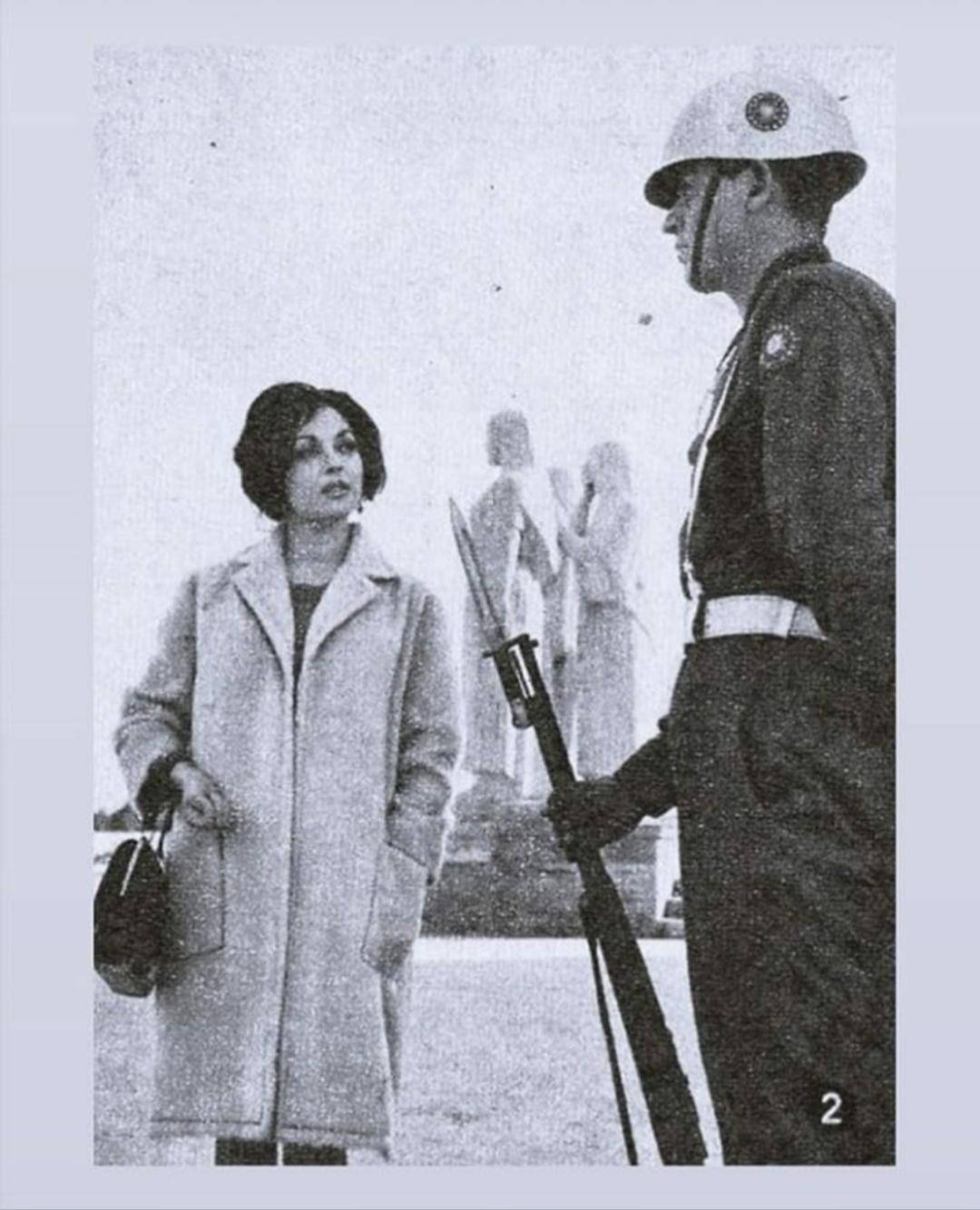 A Turkish woman and a soldier, Ankara, 1960 | Scrolller