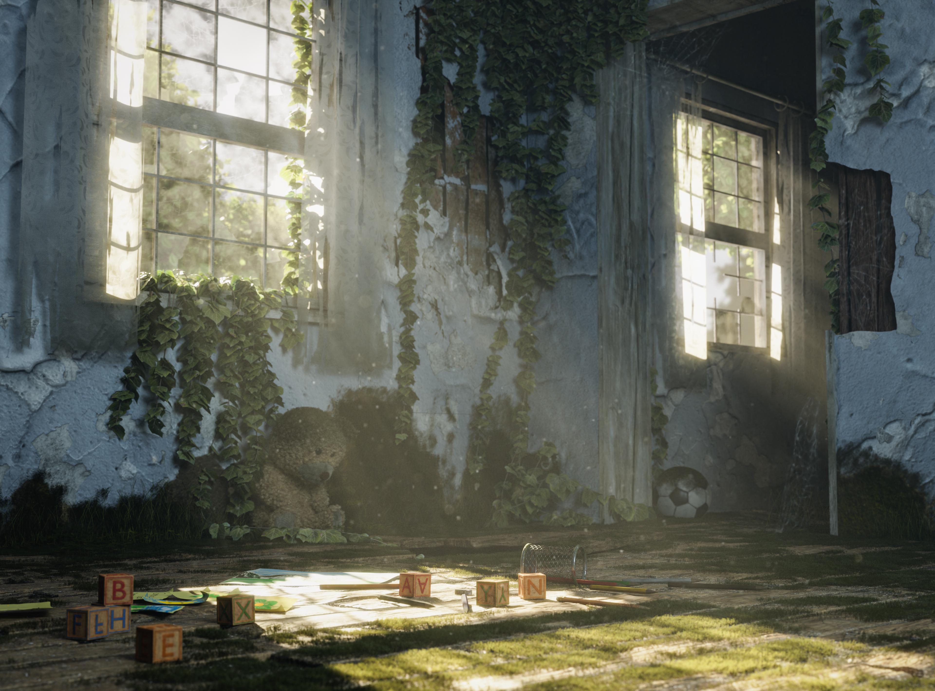 Abandoned home, Me, Digital 3D, 2021 | Scrolller