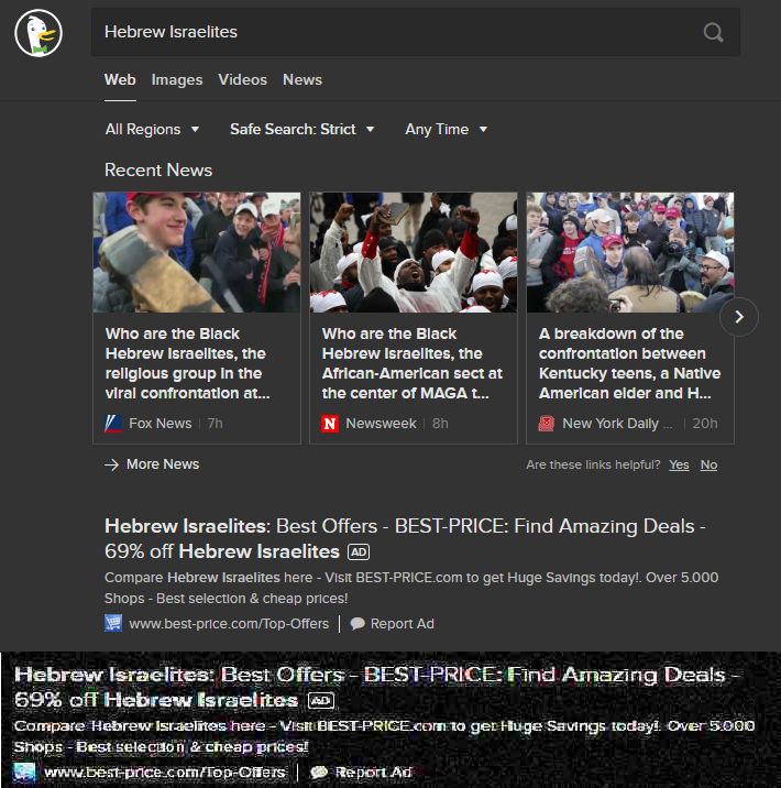 About DDG's algorithm | Scrolller