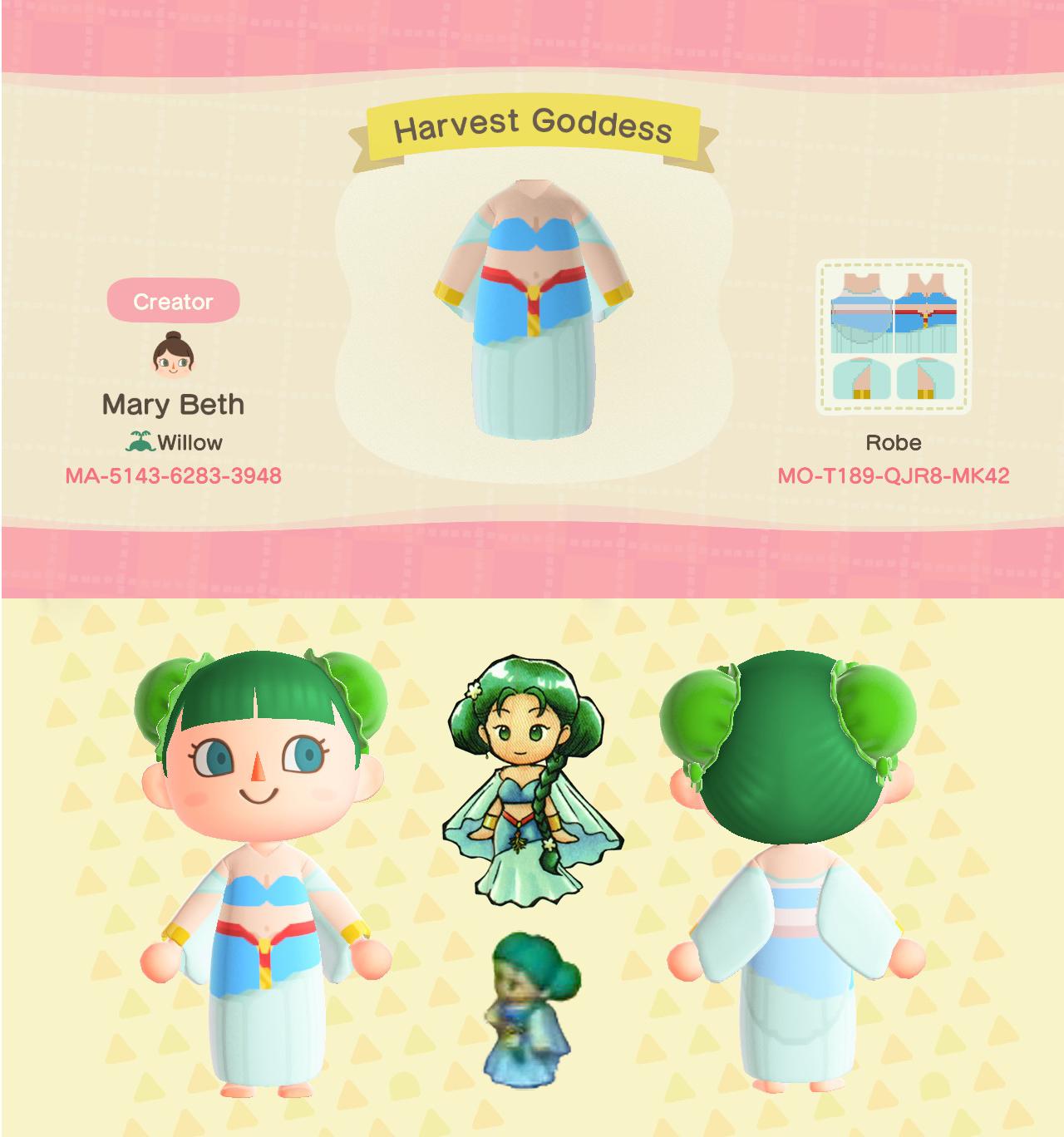 ACNH Harvest Moon Harvest Goddess Dress | Scrolller