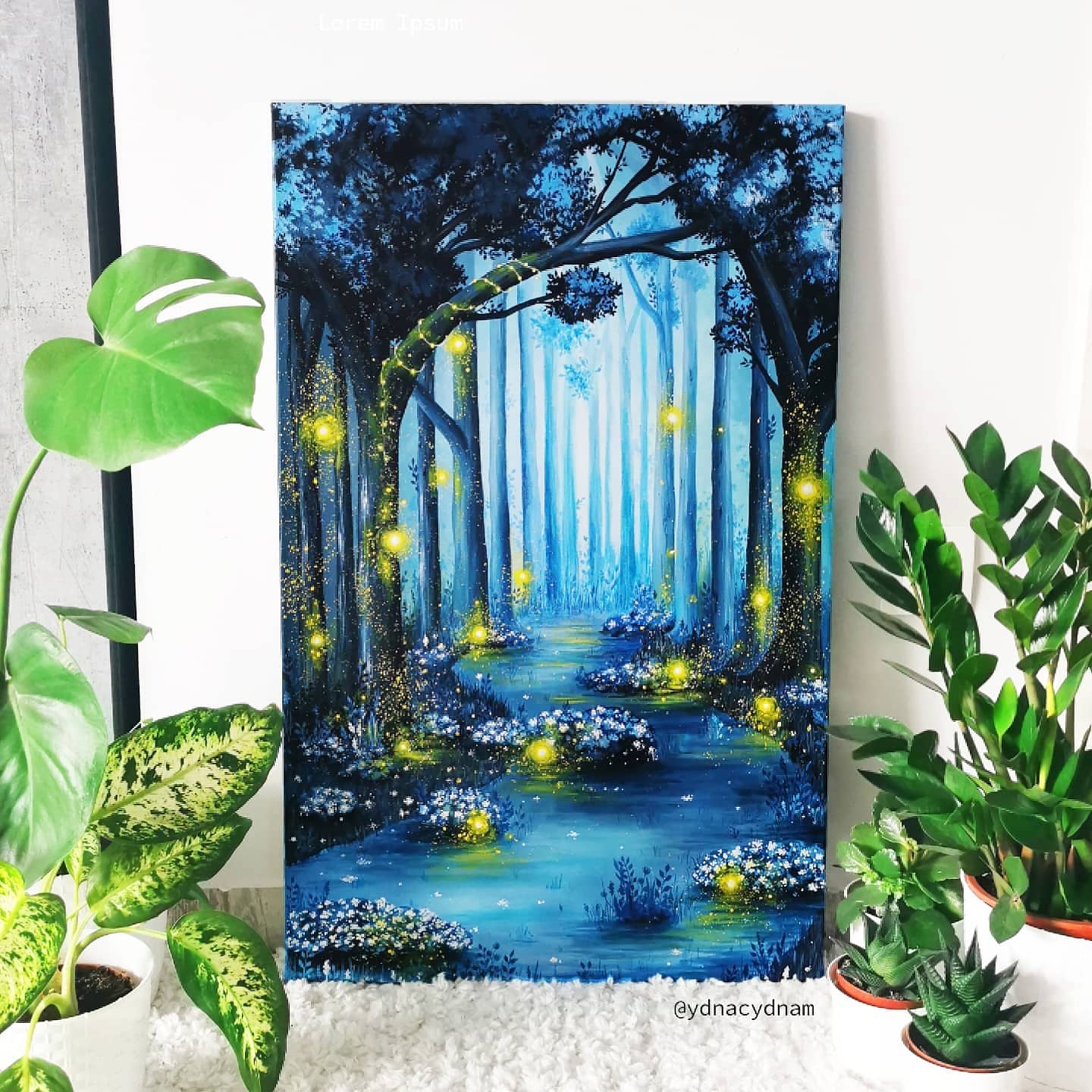 Acrylic enchanted forest, 50x80 cm | Scrolller
