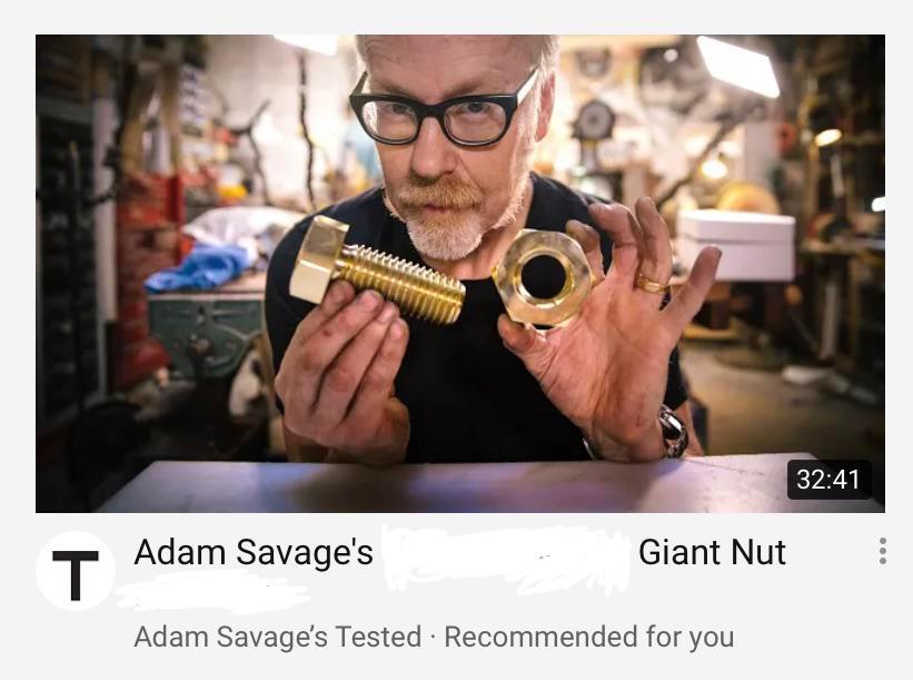 Adam Savage moment | Scrolller