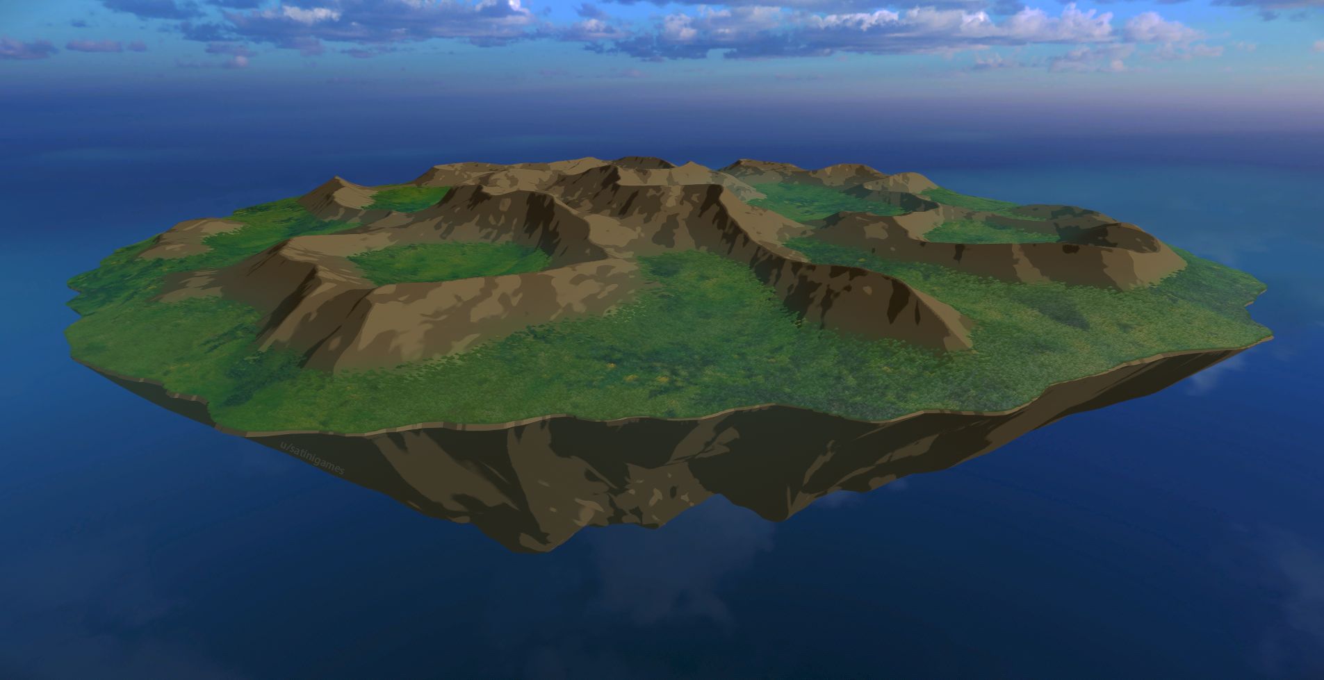 Added some grass to my procedurally generated sky island | Scrolller