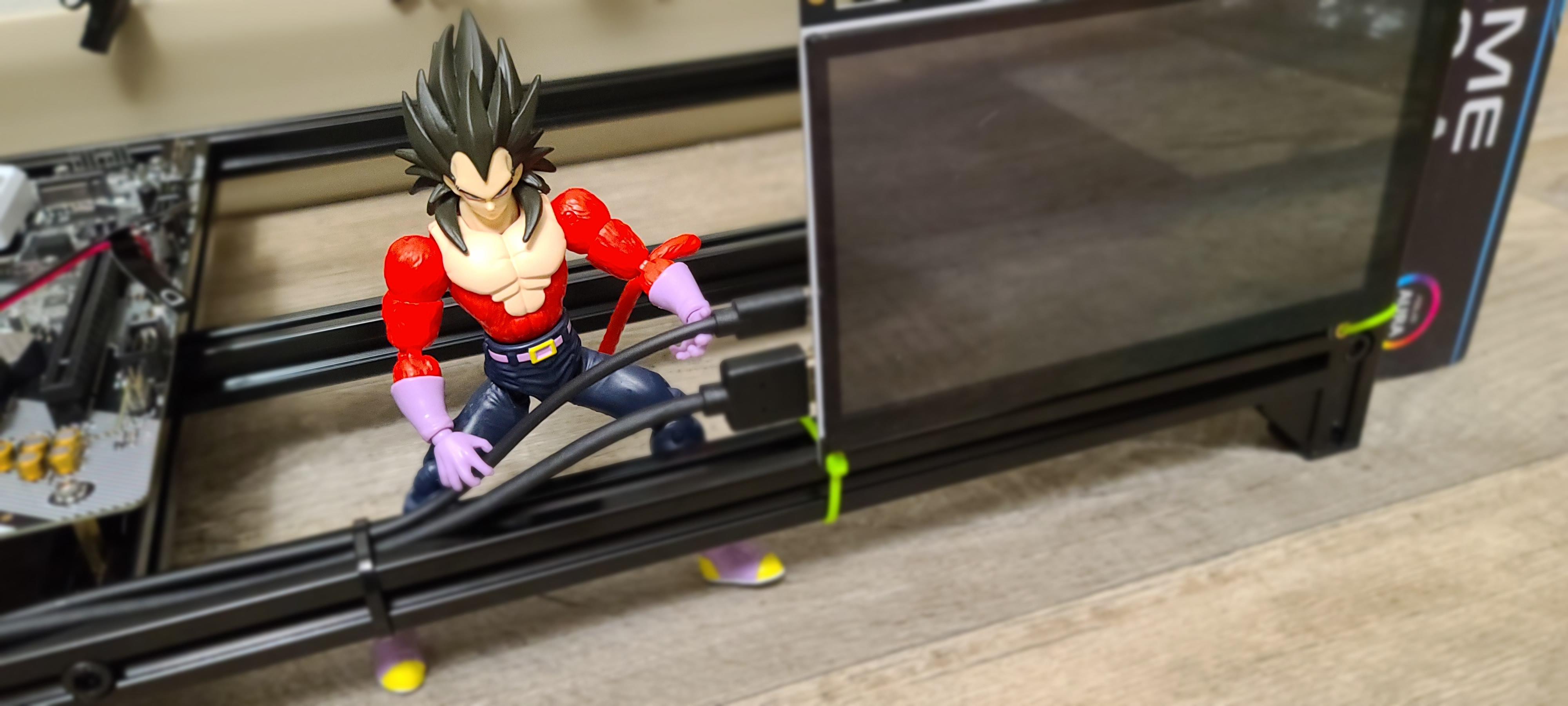 Added Vegeta for a MH/s level over 9000. Oh and a tiny monitor. 😜⛏️💎 | Scrolller