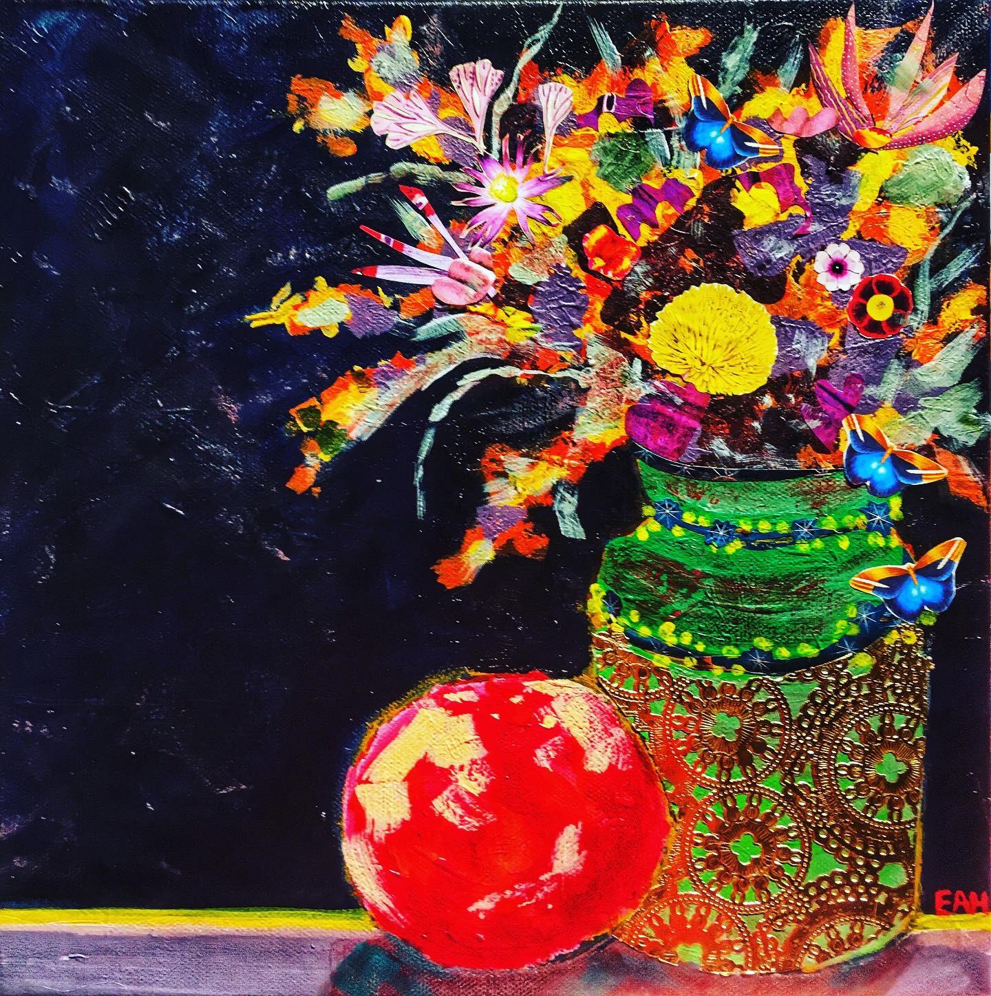 Adding paper collage elements to my paintings and loving the process | Scrolller