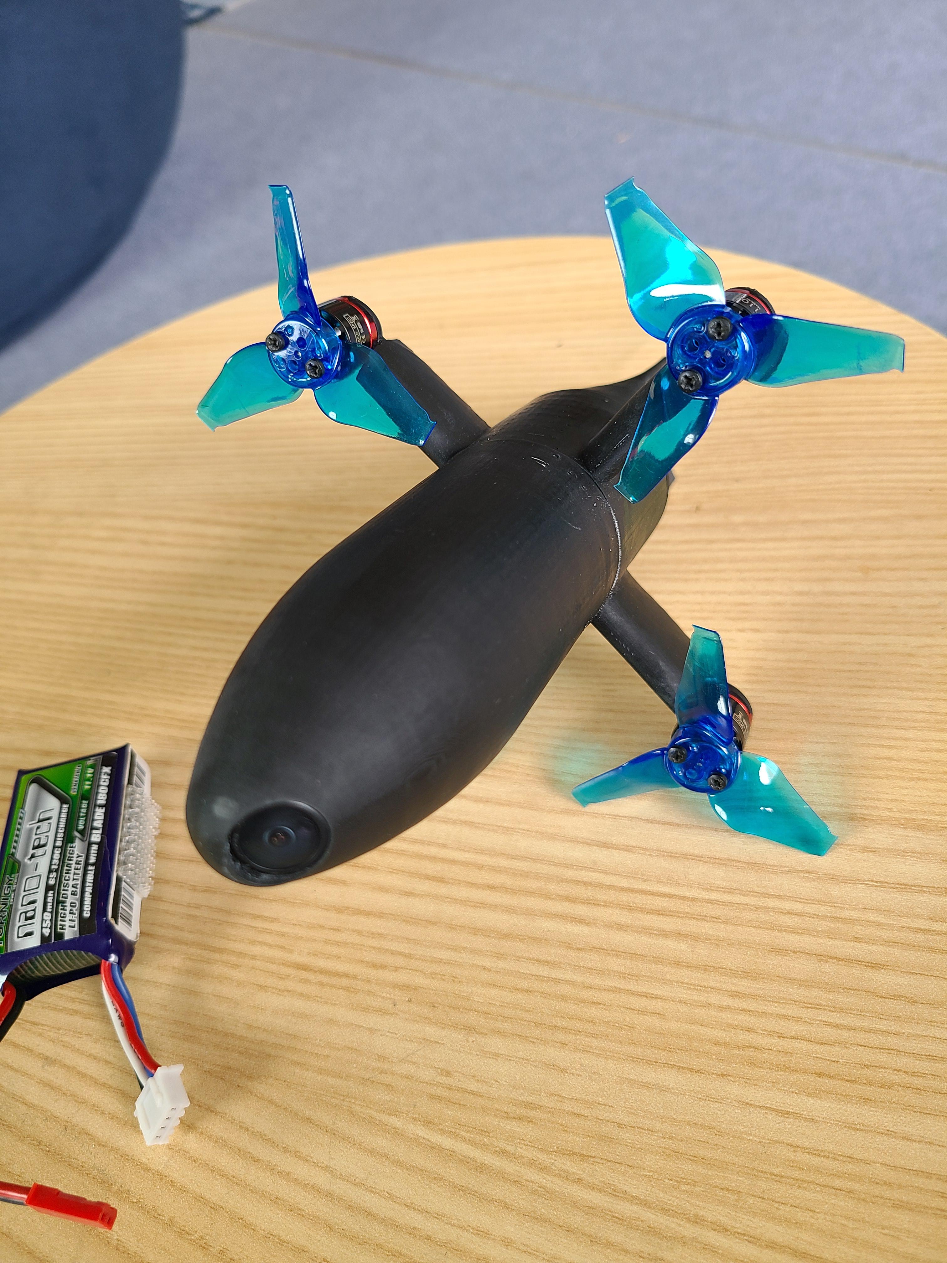 Aerodynamic drone project. Top speed increased by 17% with the same components. | Scrolller