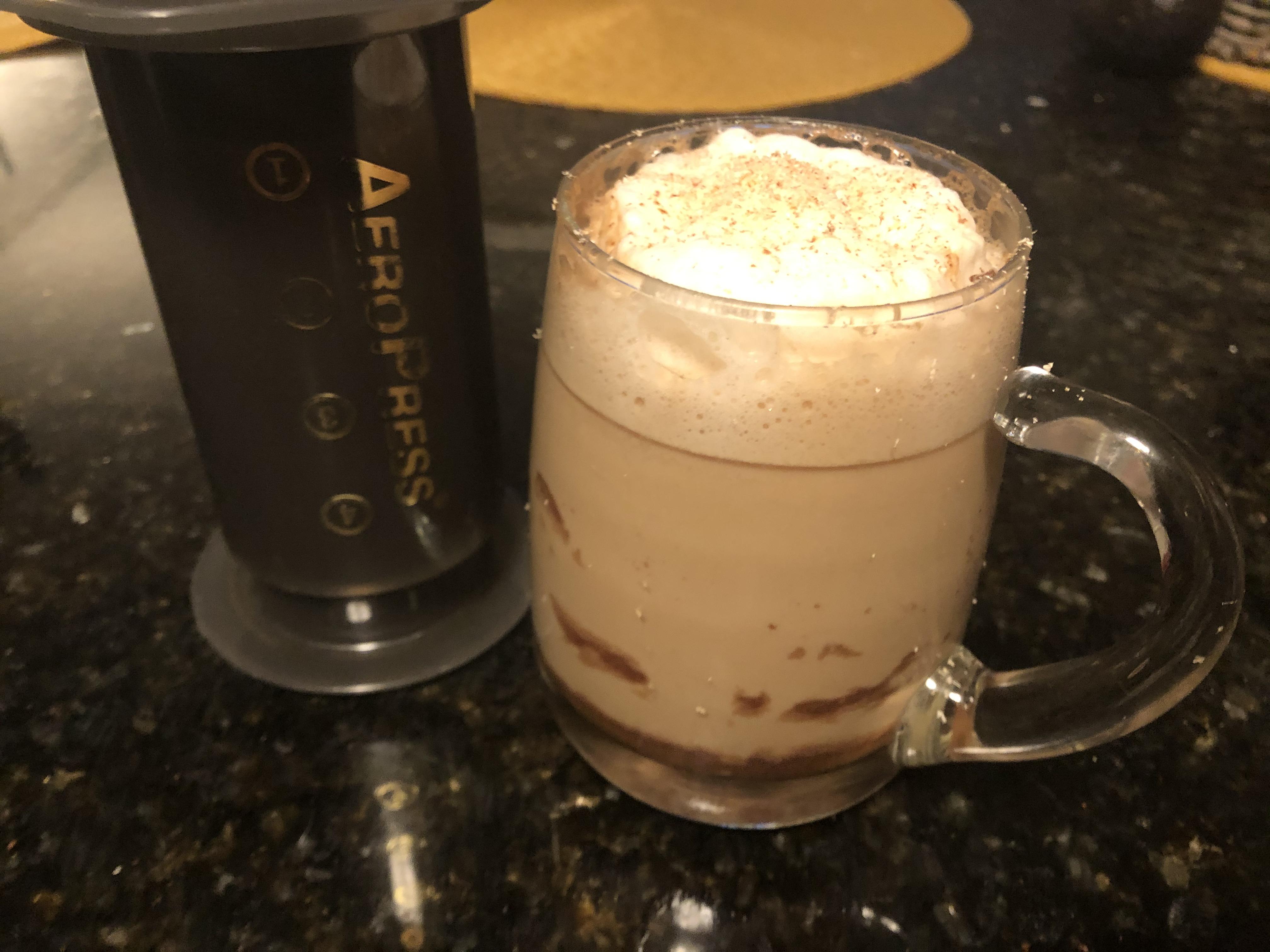 Aeropress mocha latte! | Scrolller