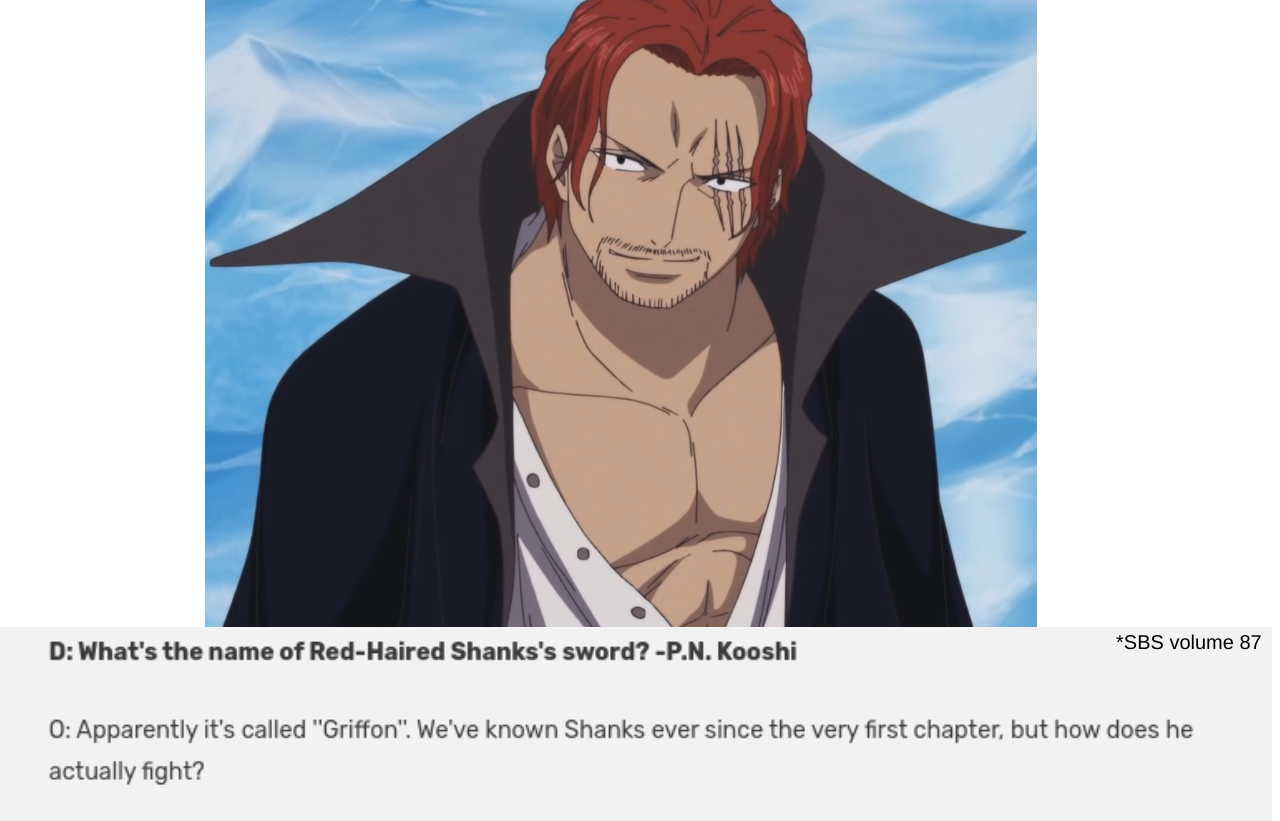 After 1000+ chapters, Shanks is still one of the most mysterious and powerful characters. I can ...