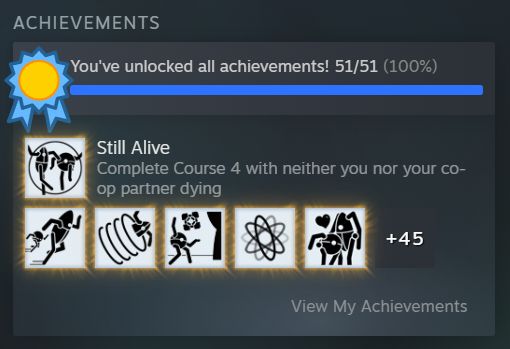 After 7 Years and making a few friends, I finally got all Achievements in Portal 2 | Scrolller