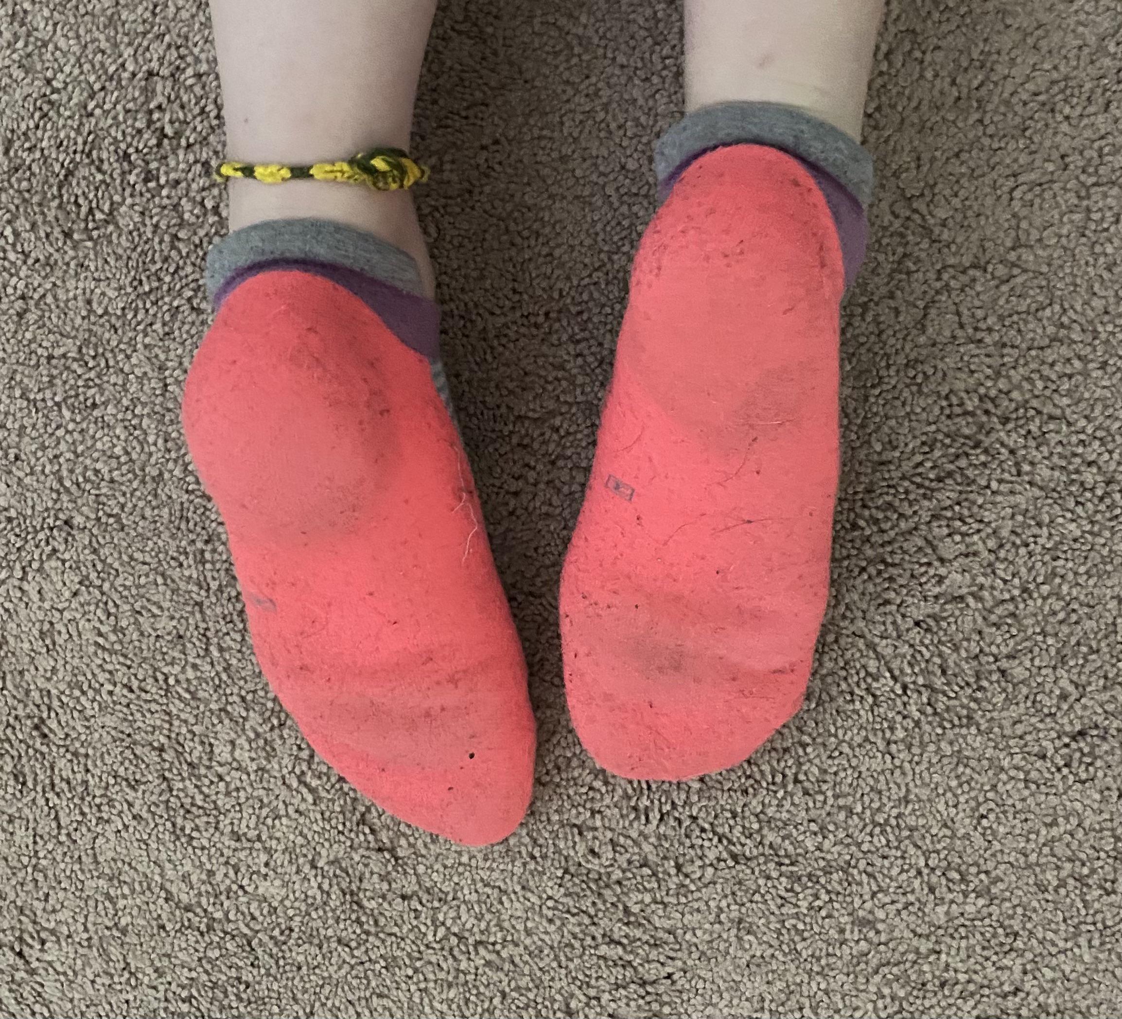 after a long walk and playing with my dogs. these socks are worn OUT | Scrolller