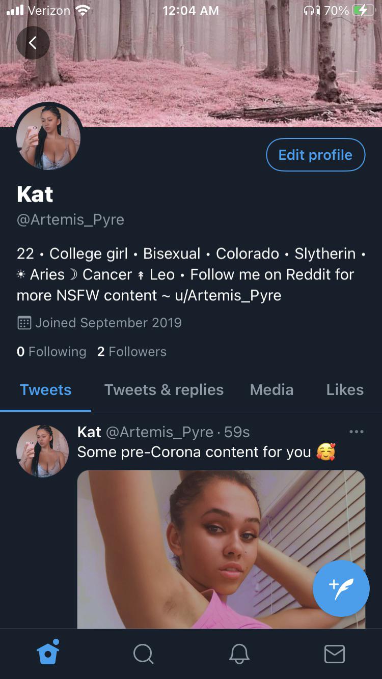 After a lot of encouragement, I have a Twitter now: @Artemis_Pyre | Scrolller