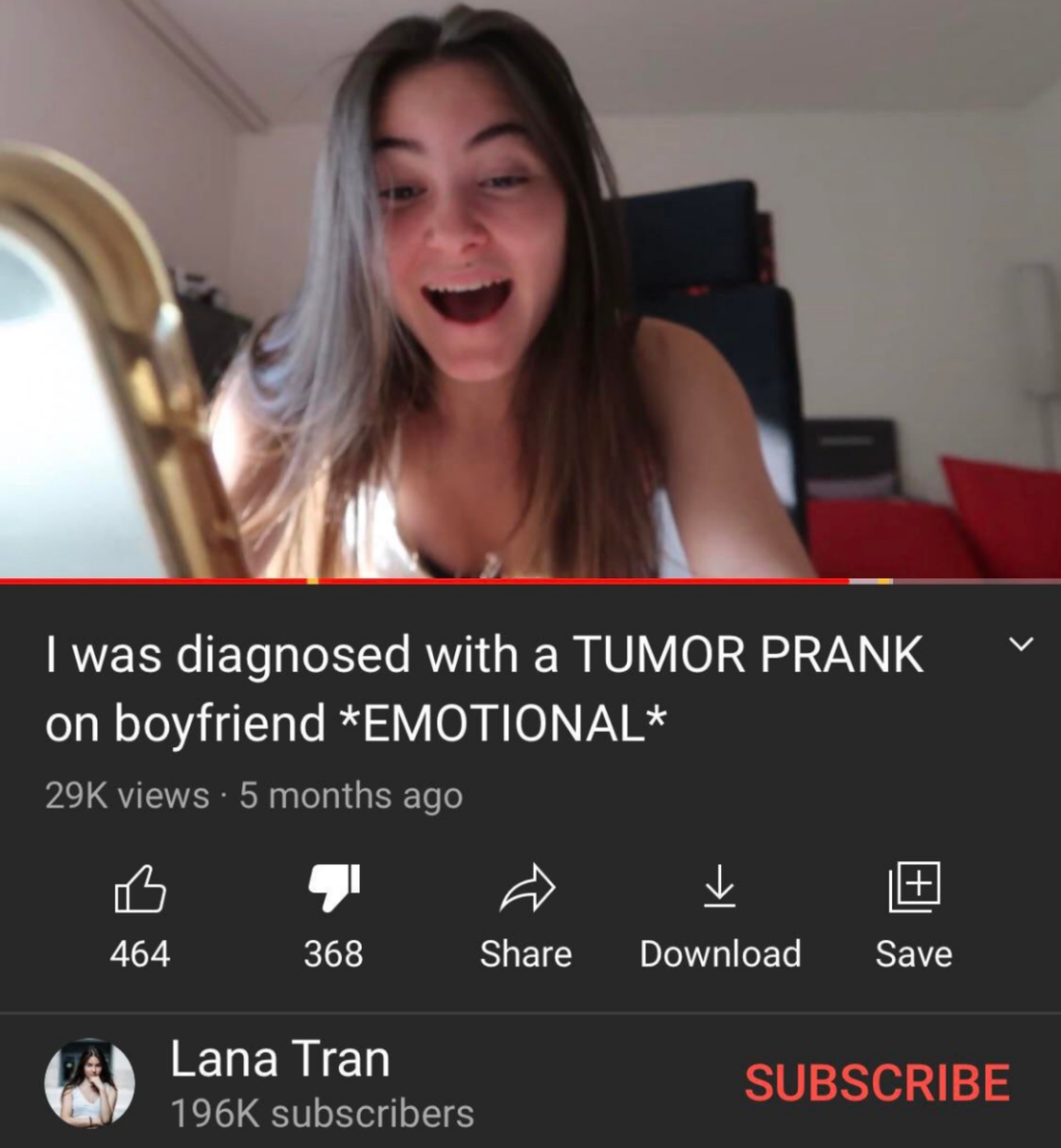 Ah yes, a tumor prank. | Scrolller