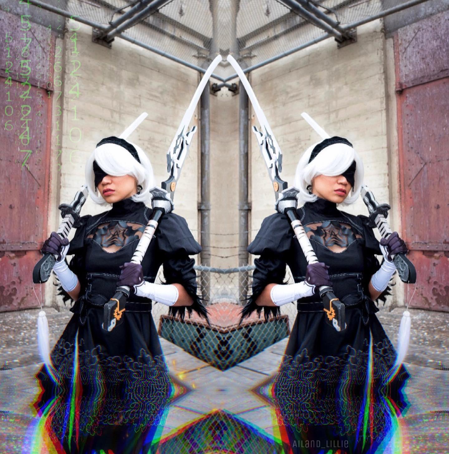 Ailand Lillie as NieR Automata 2B | Scrolller