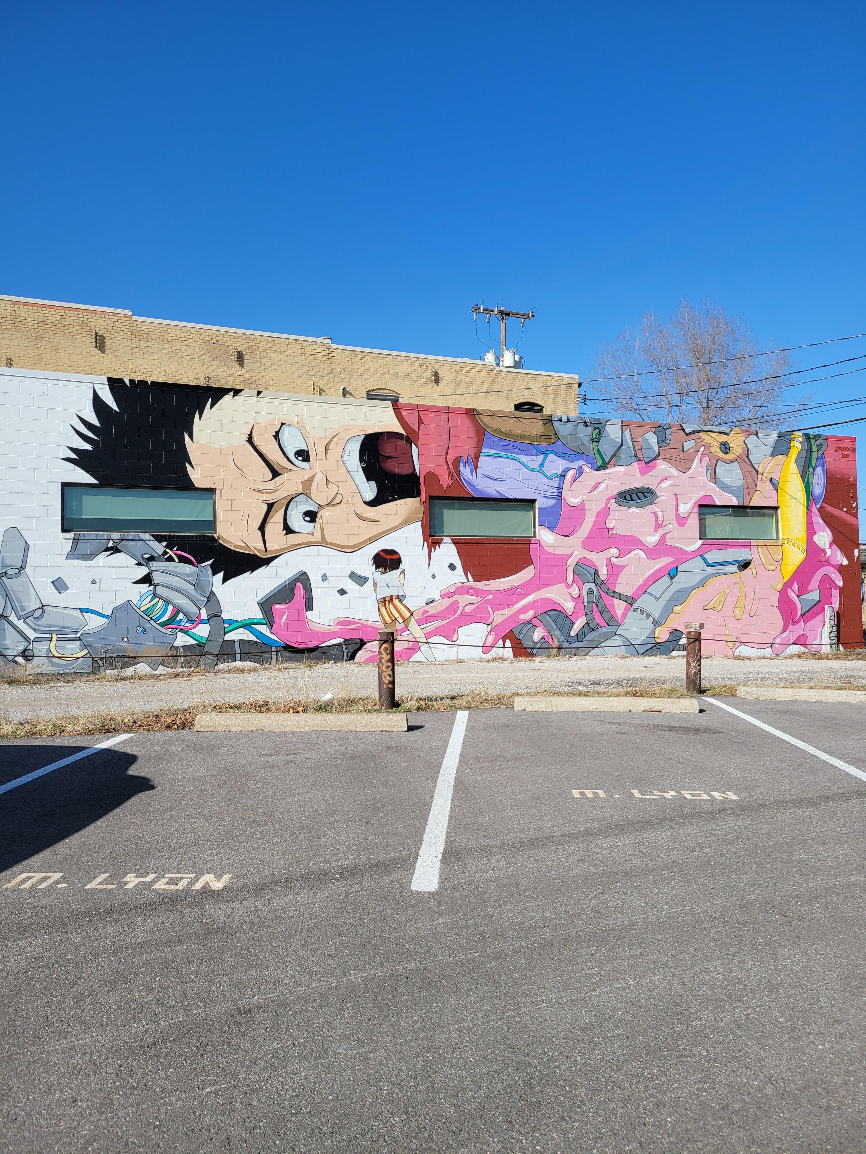 Akira-Inspired mural in Downtown Kansas City by Jake Merten | Scrolller