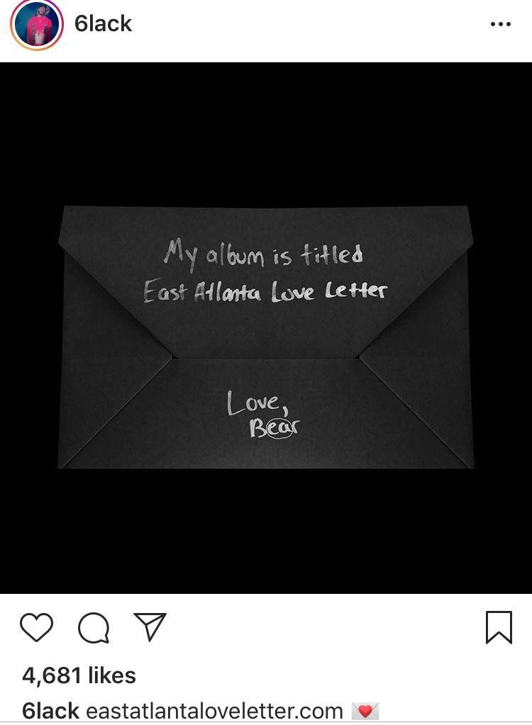 Album title is East Atlanta Love Letter 💌 | Scrolller