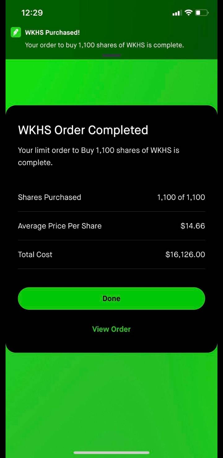 All in on workhorse to the moon 🌙 | Scrolller