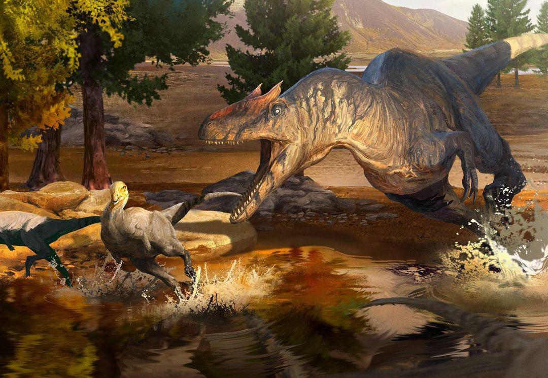 Allosaurus on the hunt, by Rudolph Hima | Scrolller