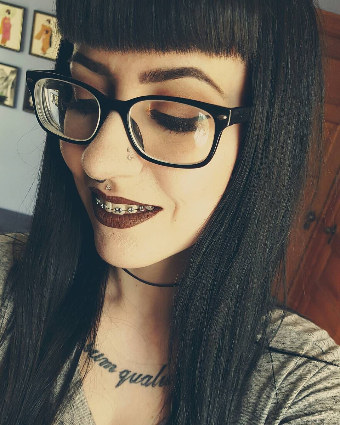 Alt Goth Girls in glasses and braces | Scrolller