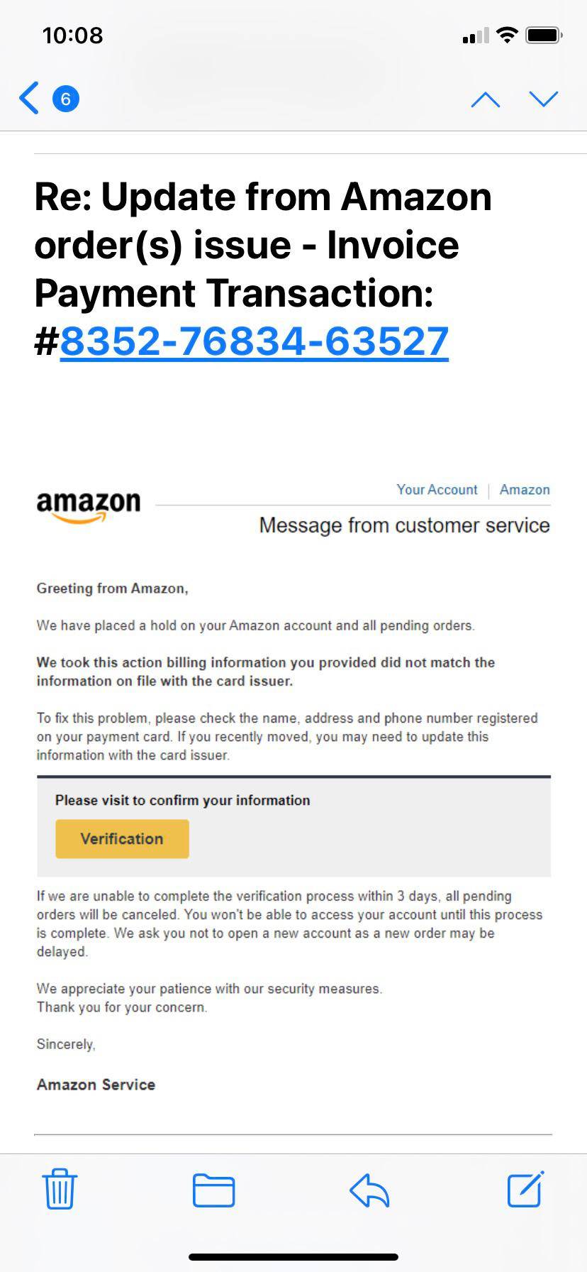 Amazon Phishing | Scrolller