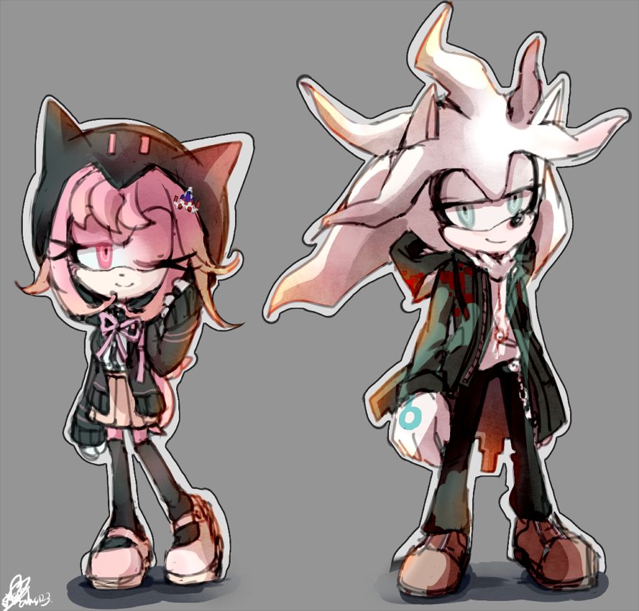 Amy and Silver as Chiaki and Nagito | Scrolller