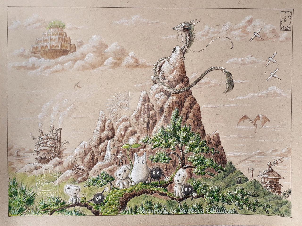 An homage to Studio Ghibli, by chaosia on DeviantArt | Scrolller