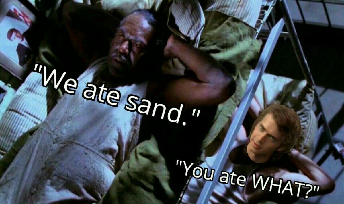 Anakin is horrified by his bunkmate's dubious story. | Scrolller