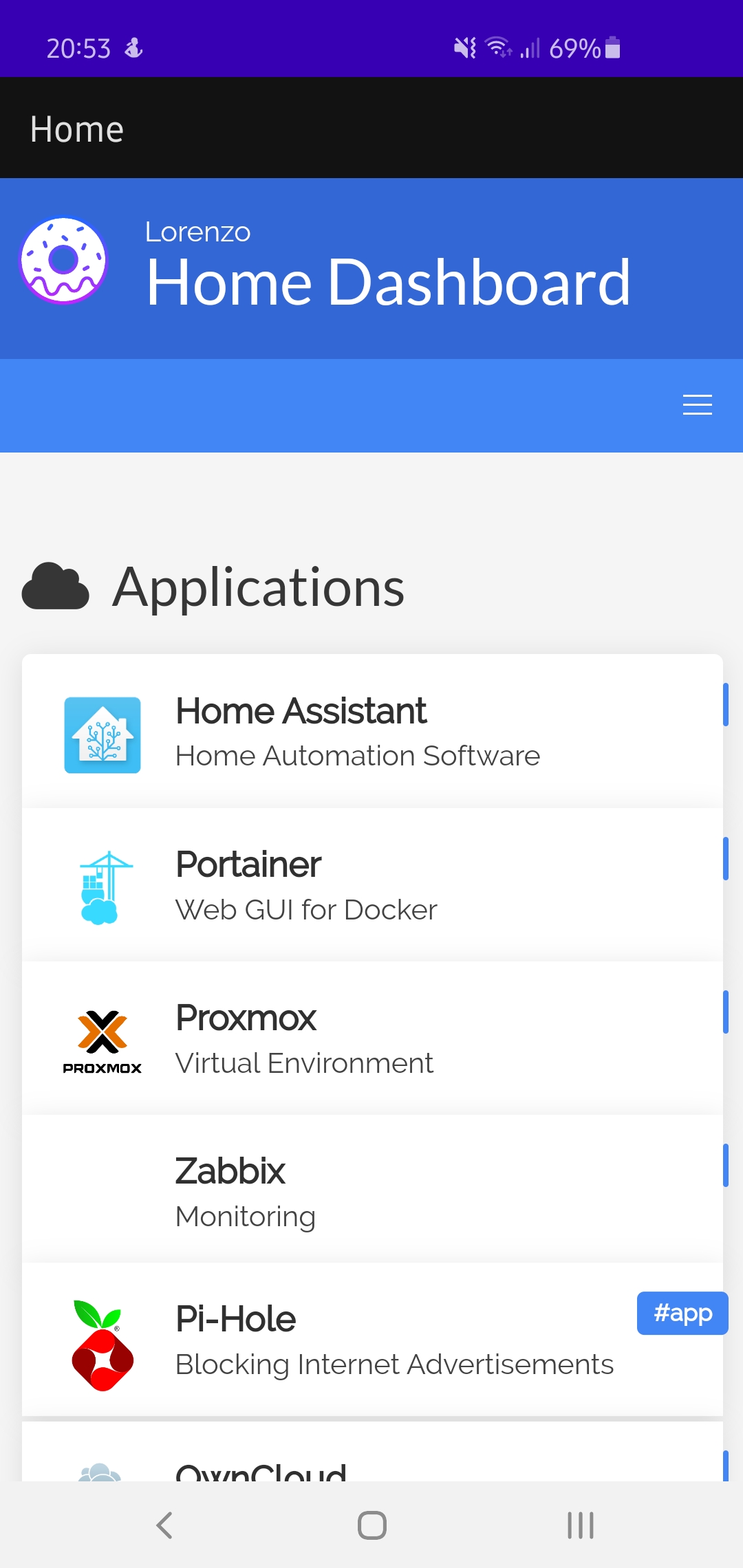 Android app for Homer dashboard | Scrolller