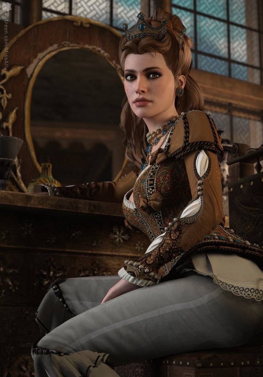 Anna Henrietta at her table by AlienAlly | Scrolller