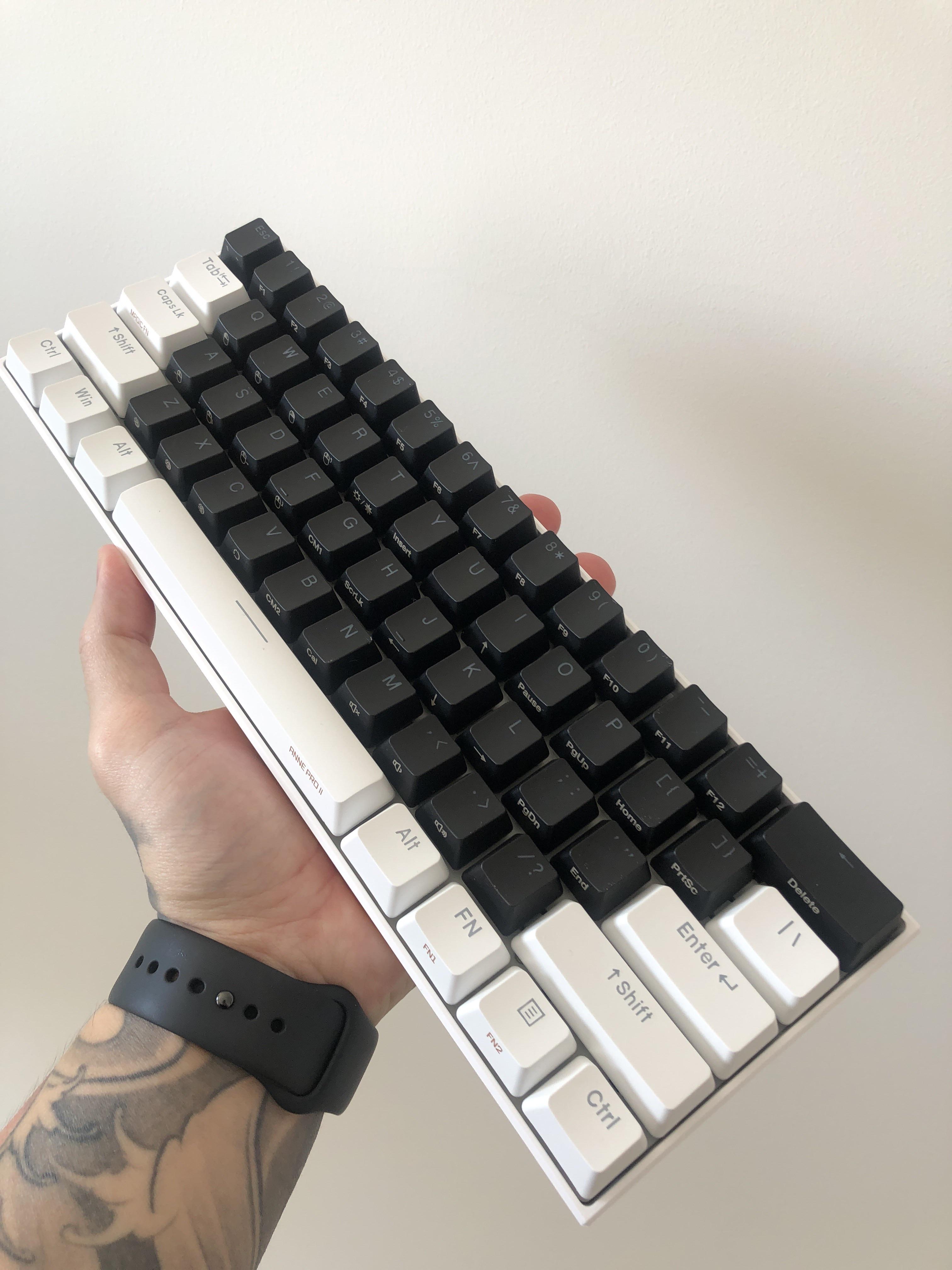 Anne Pro 2 with foam mod and ducky black keycaps lol | Scrolller