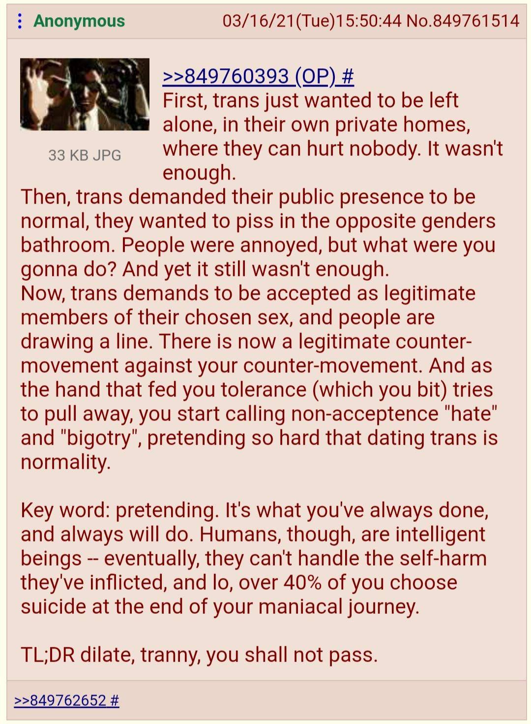 Anon explains the trans community | Scrolller