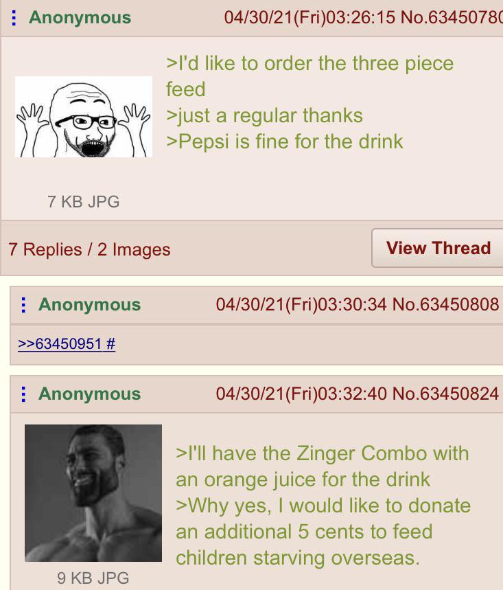 Anon gets the zinger combo | Scrolller