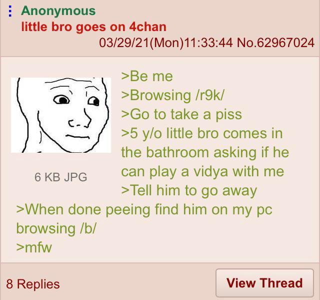 Anon has a little brother | Scrolller