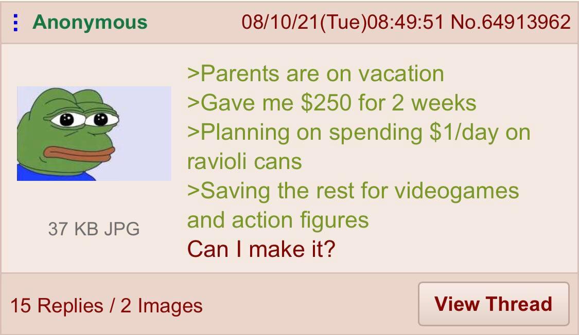 Anon has a master plan | Scrolller