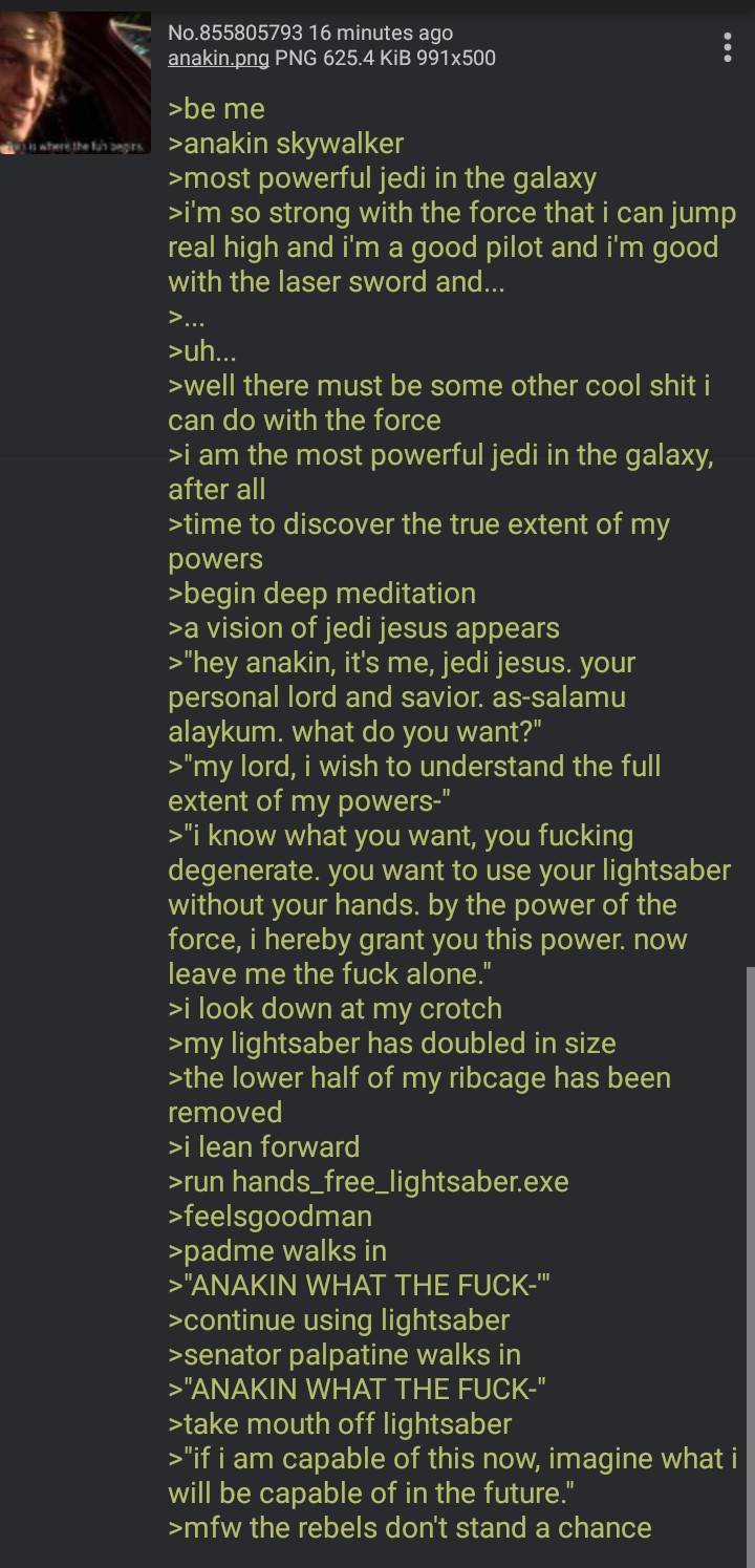Anon is anakin skywalker | Scrolller