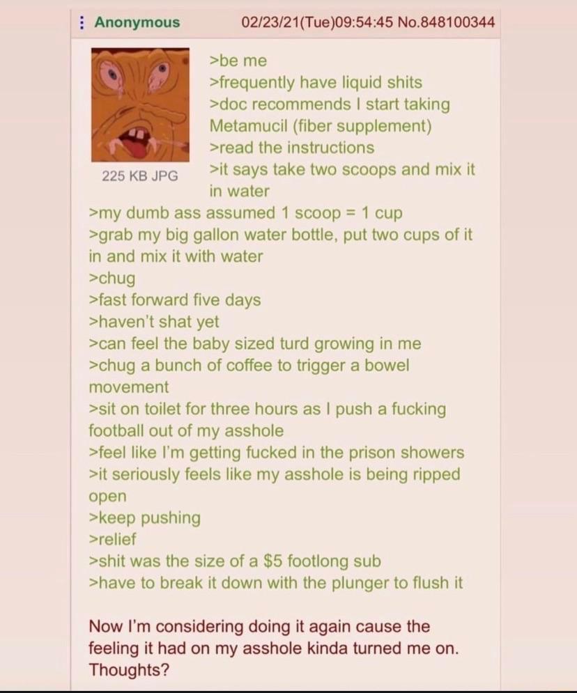 Anon is constipated | Scrolller