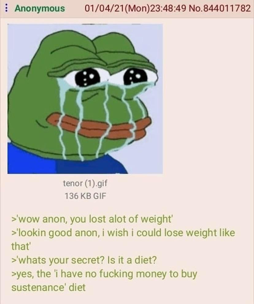 Anon is on a diet | Scrolller