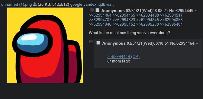 Anon is sus | Scrolller